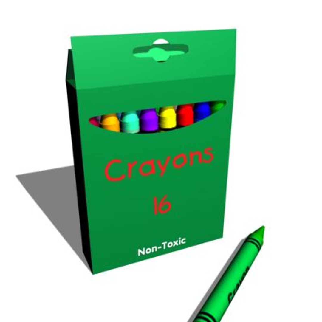 3d Model Crayon S Color