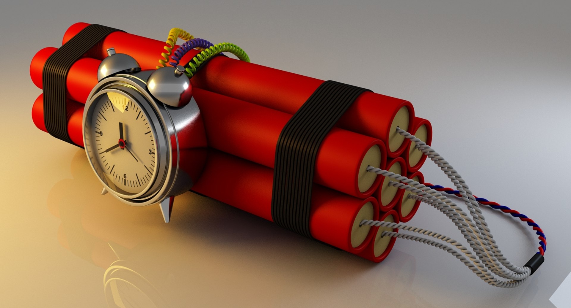 3d Model Of Time Symbol