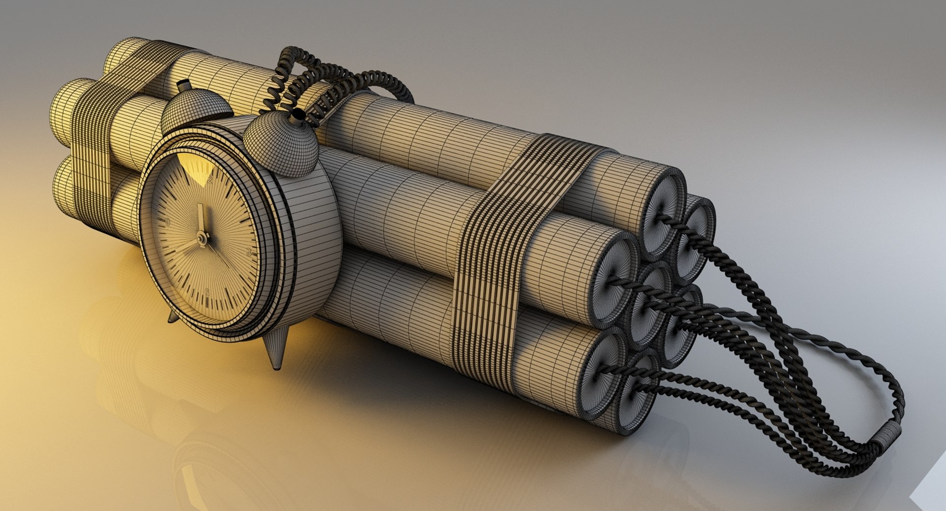 3d Model Of Time Symbol