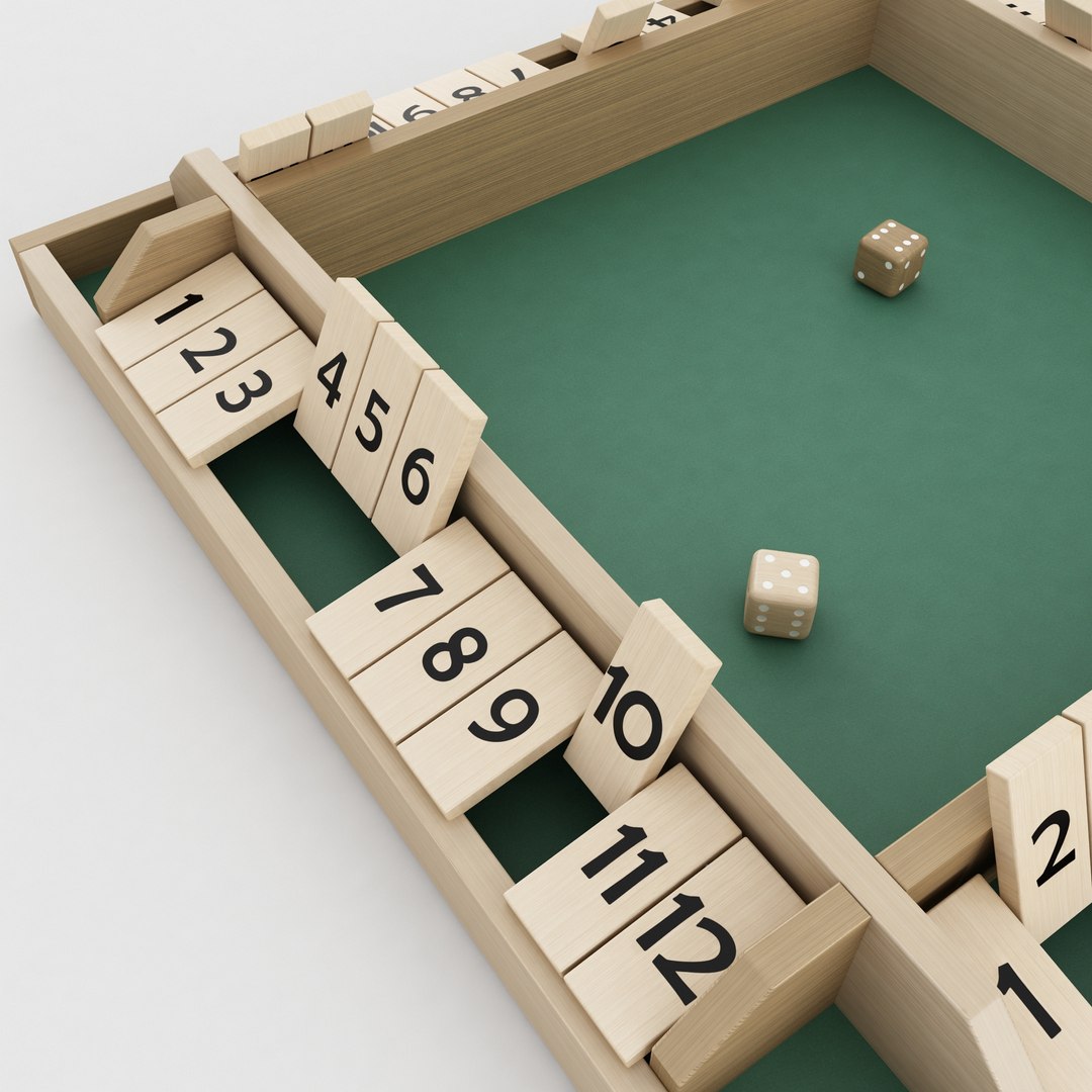 4 Player Shut The Box Dice Game 3D Model - TurboSquid 1833538