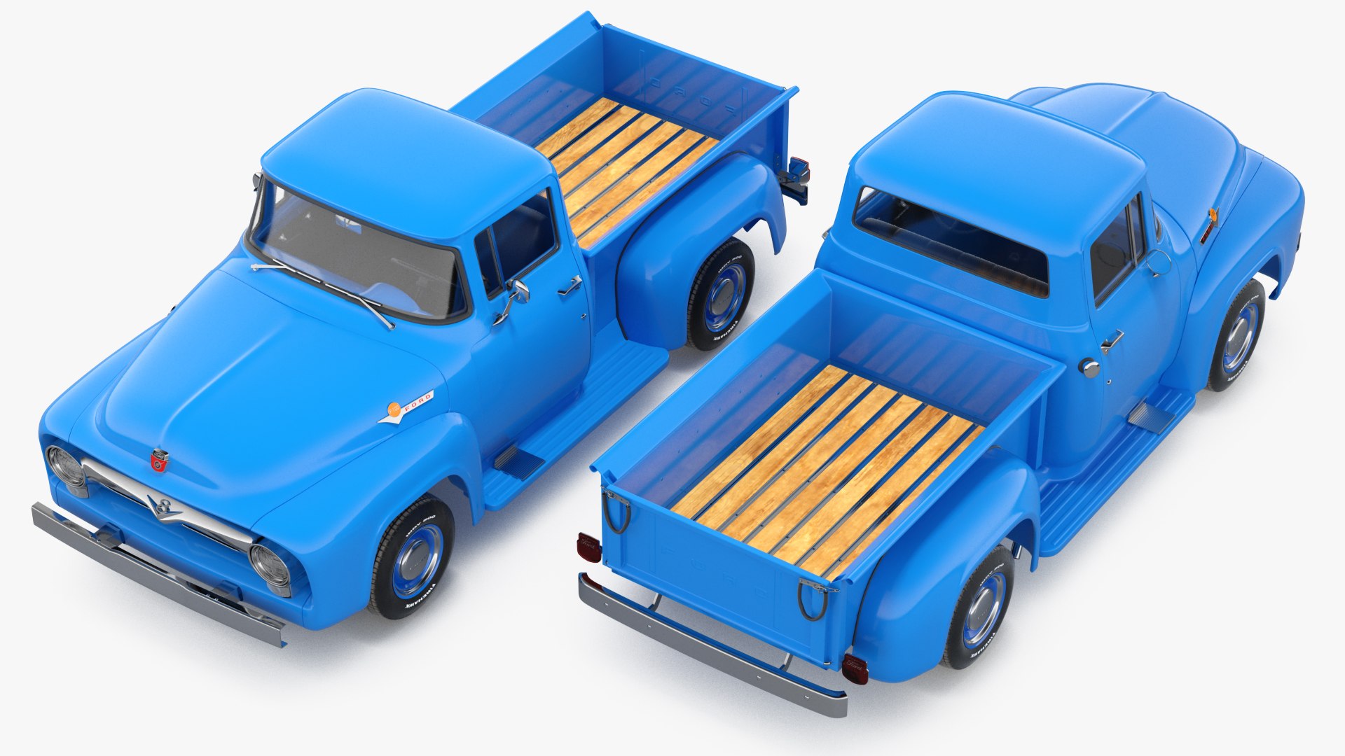 1956 f100 pickup truck 3D model - TurboSquid 1528400