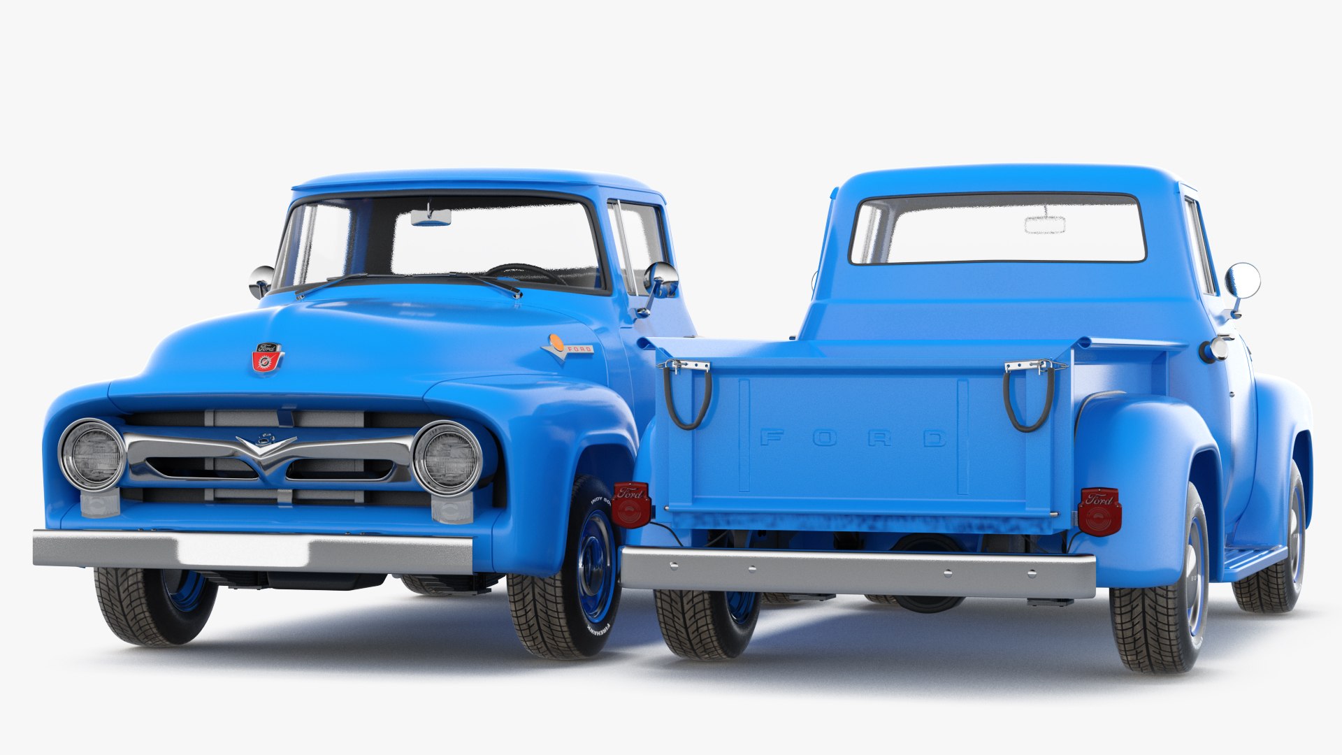1956 f100 pickup truck 3D model - TurboSquid 1528400