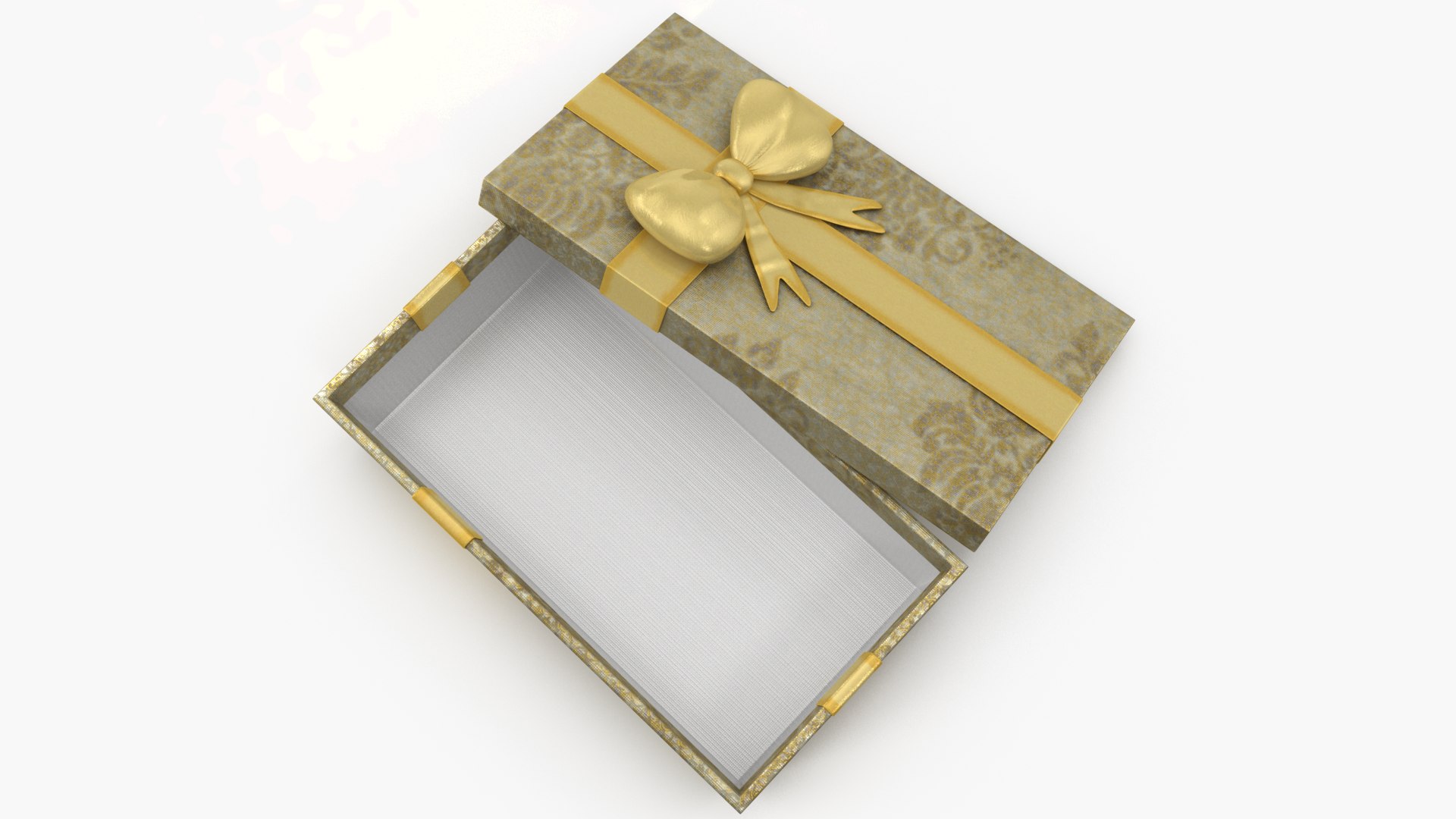 3D Gift Box Open Brown - TurboSquid 1791573