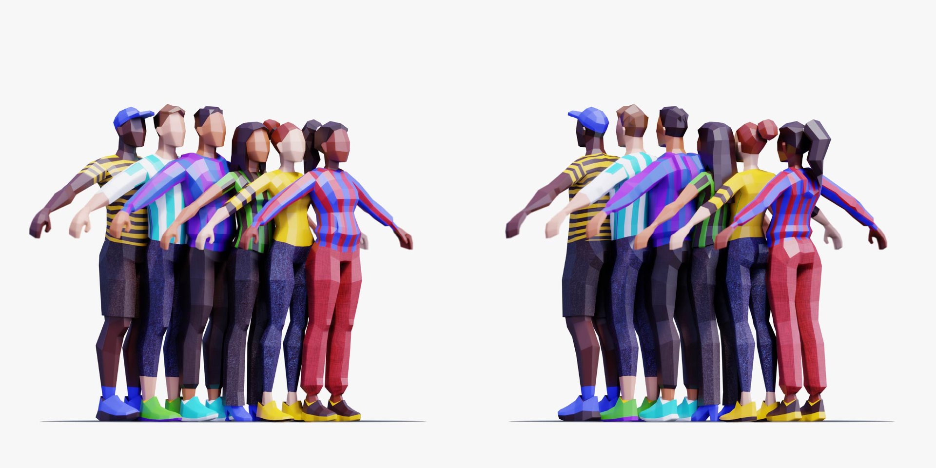 Cheering Crowd Pack - Animated And Rigged 3D Model - TurboSquid 2046140