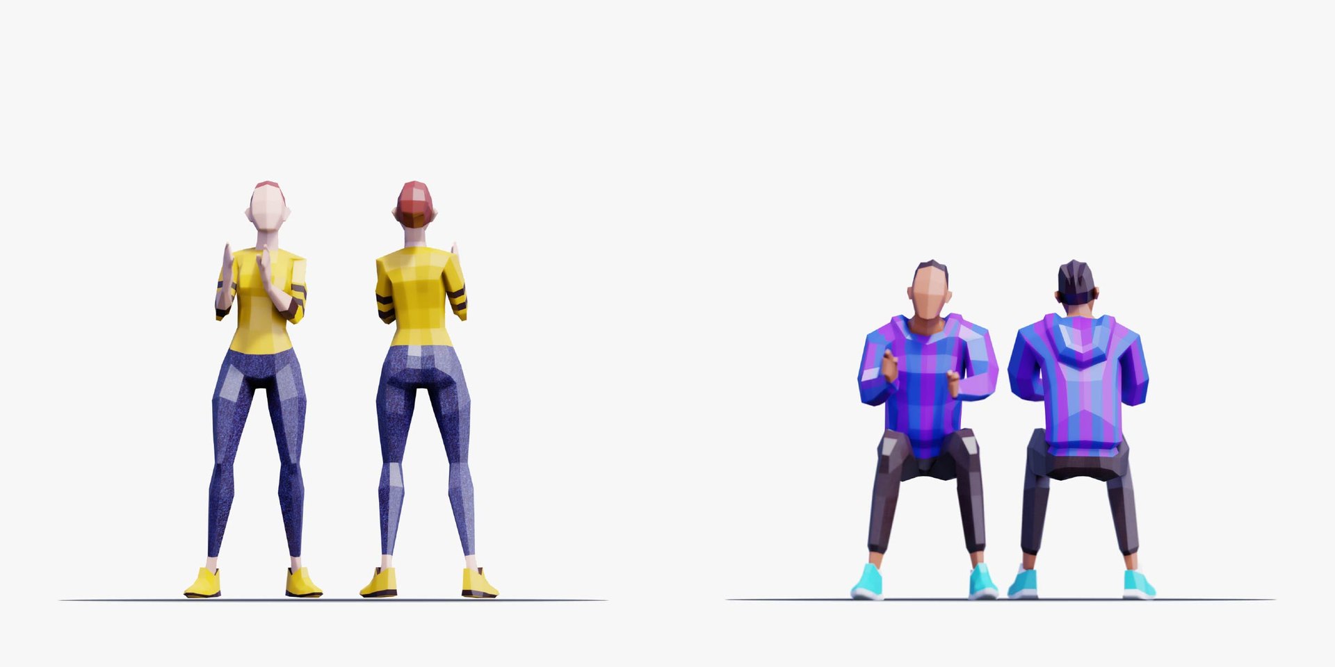 Cheering Crowd Pack - Animated And Rigged 3D Model - TurboSquid 2046140