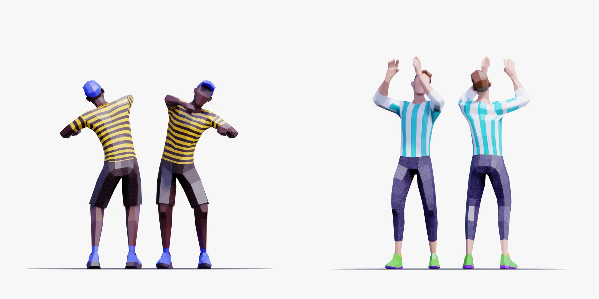 Cheering Crowd Pack - Animated And Rigged 3D Model - TurboSquid 2046140
