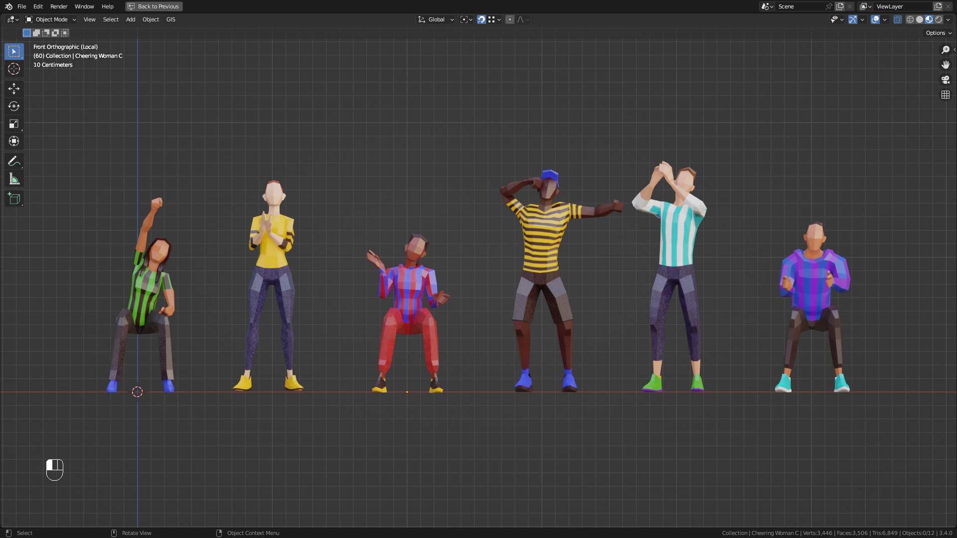 Cheering Crowd Pack - Animated And Rigged 3D Model - TurboSquid 2046140
