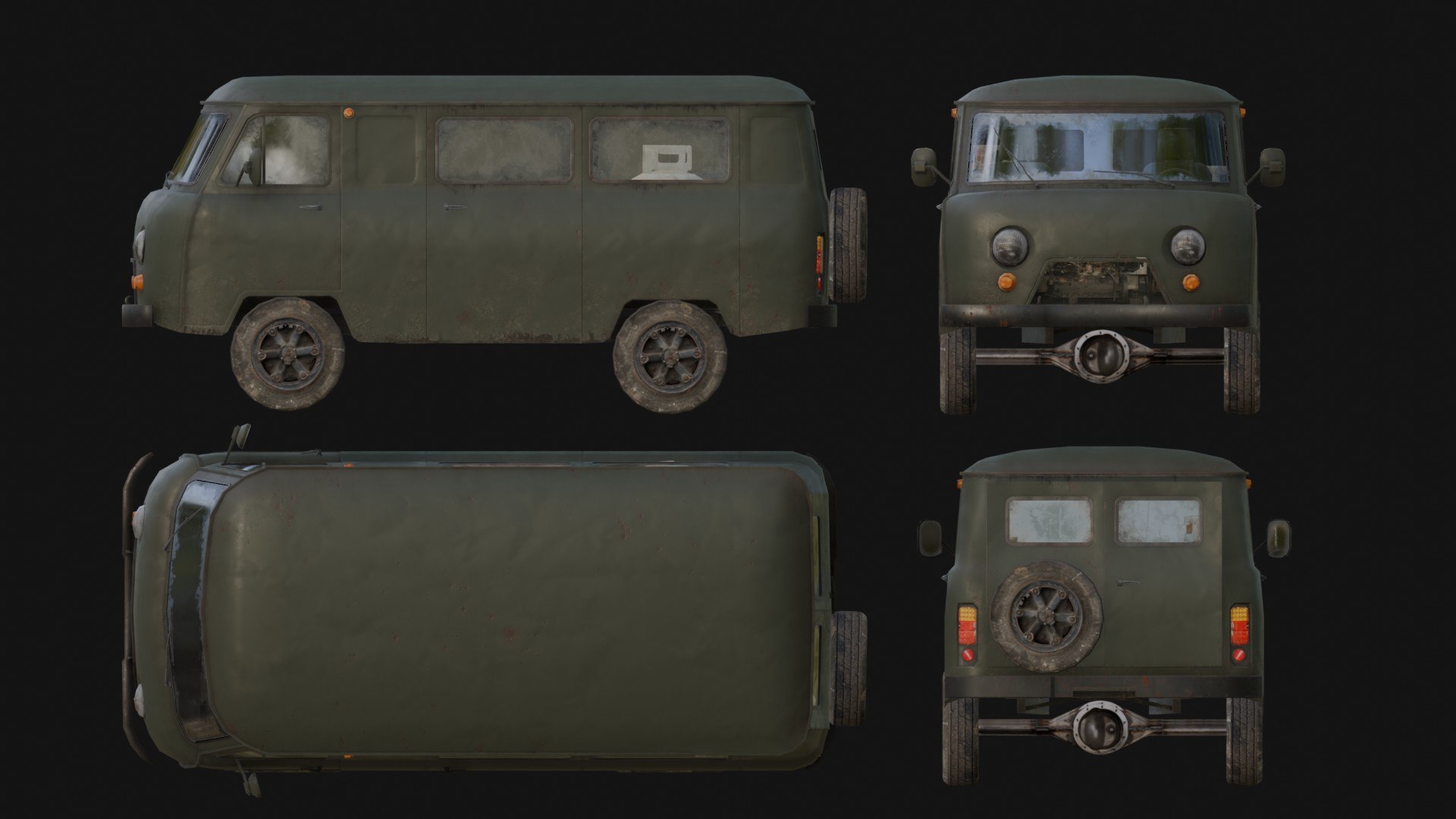 3D Soviet Van Model - TurboSquid 2311889