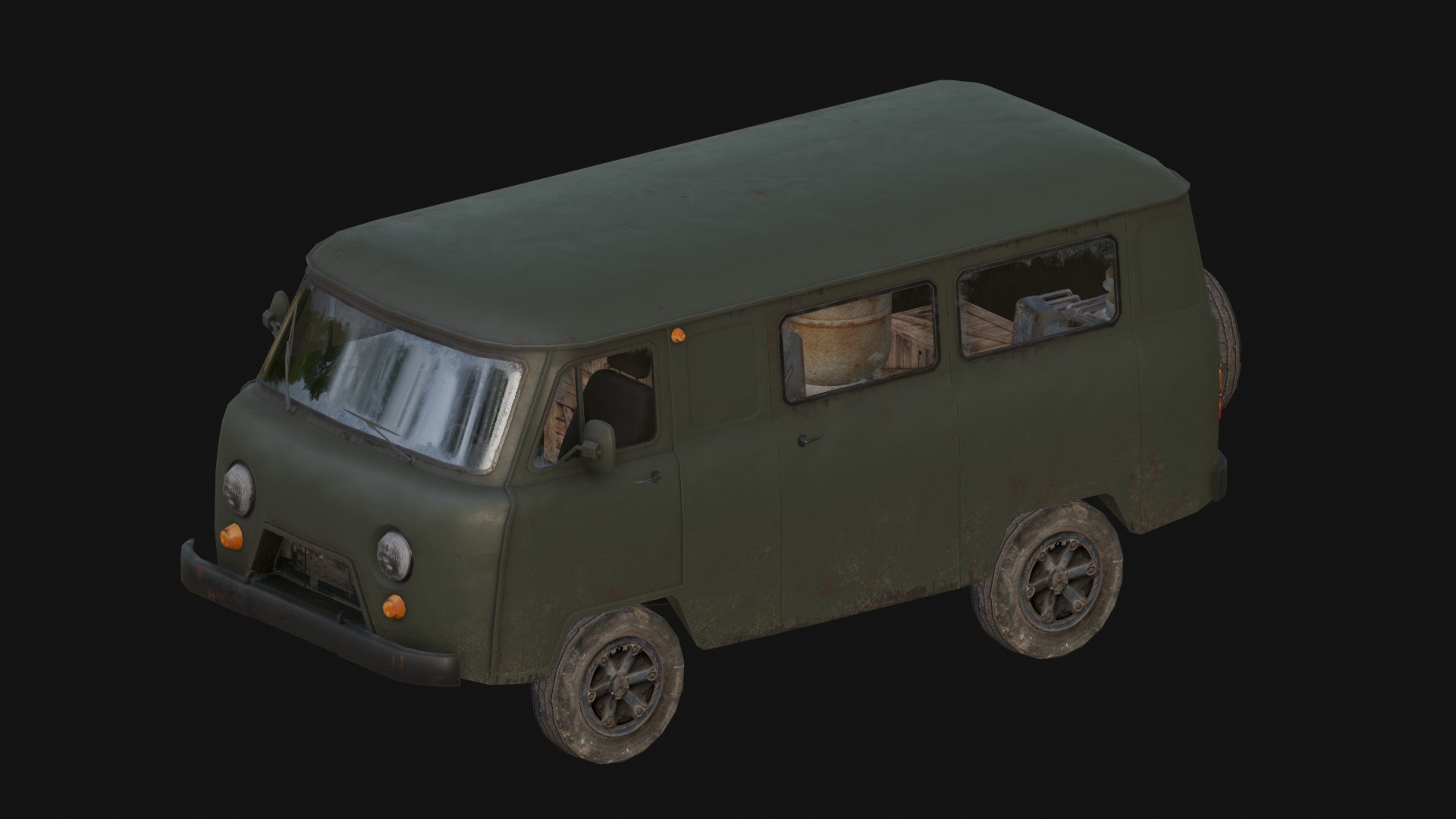 3D Soviet Van Model - TurboSquid 2311889
