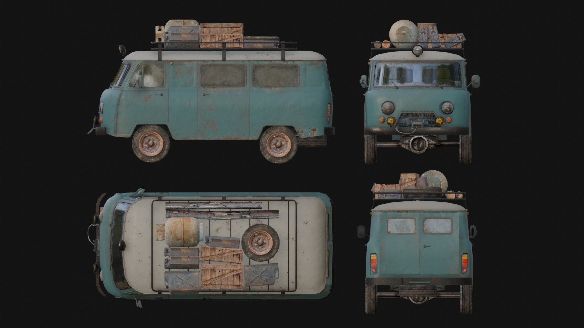 3D Soviet Van Model - TurboSquid 2311889