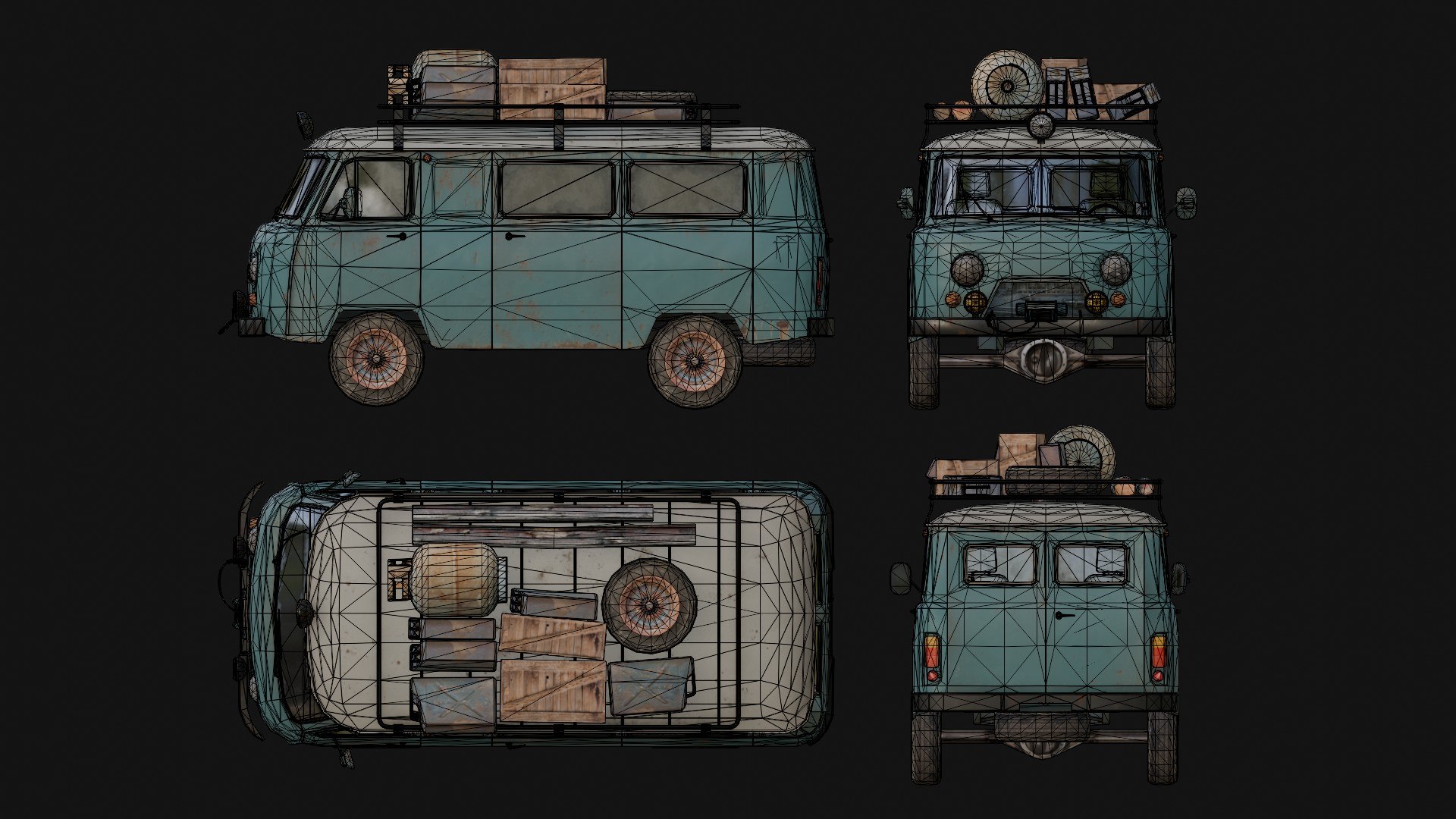 3D Soviet Van Model - TurboSquid 2311889