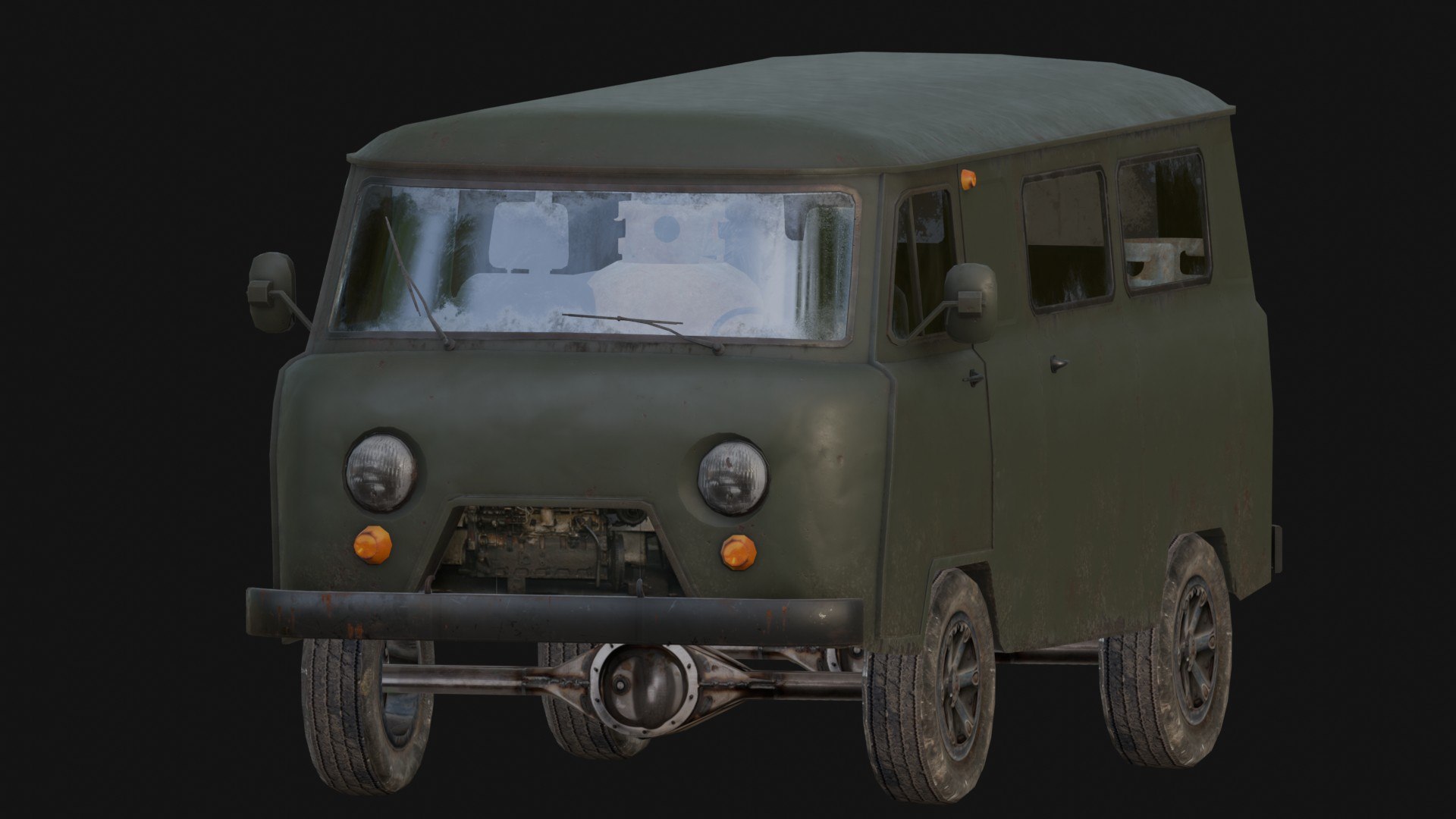 3D Soviet Van Model - TurboSquid 2311889