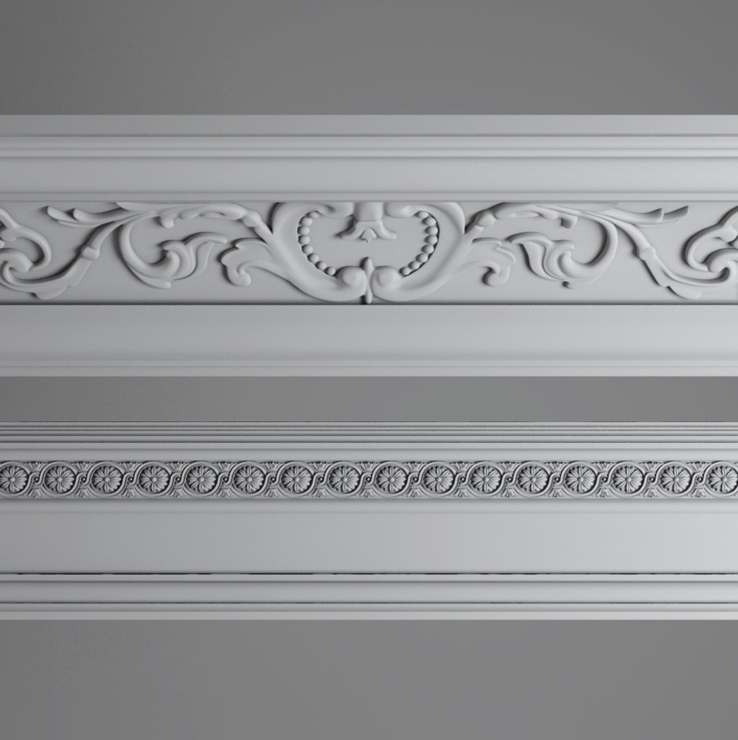 Free Cornice Baseboard 3d Model