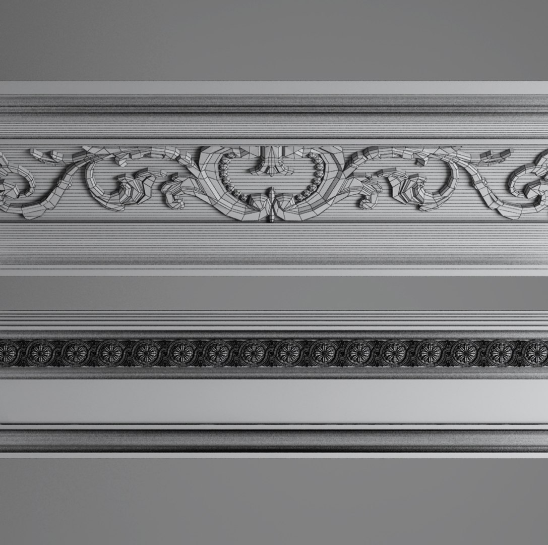 Free Cornice Baseboard 3d Model
