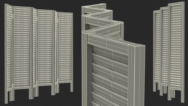 3D wood room divider screen - TurboSquid 1712995