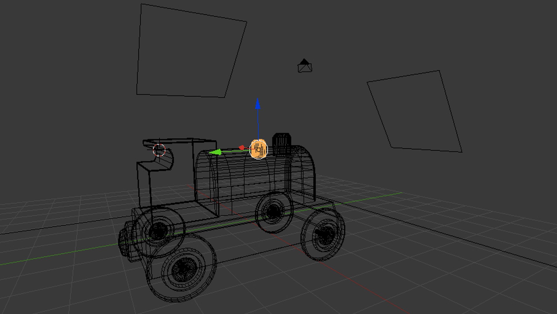 3d wooden toy train wood model