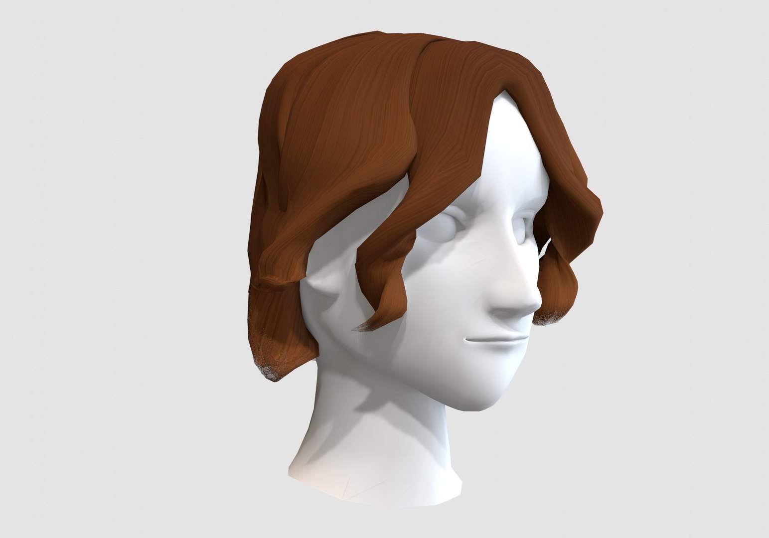 Curtains wavy hairstyle model - TurboSquid 1922833