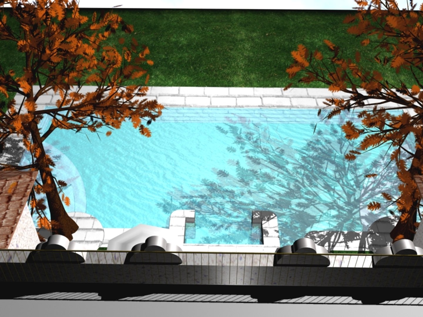 Pool House 3d Model