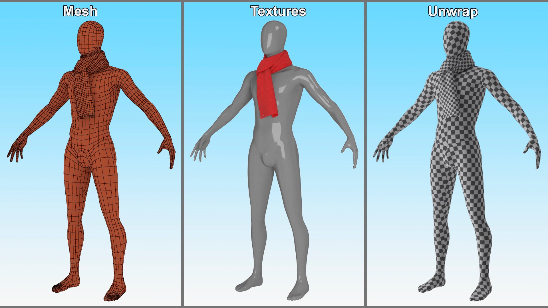 Red Slip Knot Style Scarf 3D Model - TurboSquid 2245143