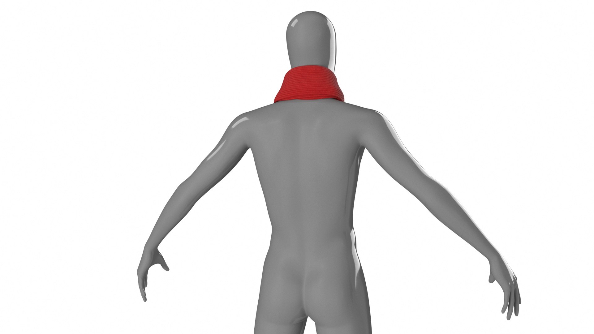 Red Slip Knot Style Scarf 3D Model - TurboSquid 2245143