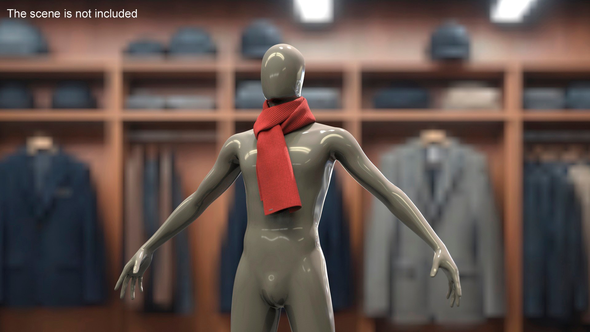 Red Slip Knot Style Scarf 3D Model - TurboSquid 2245143