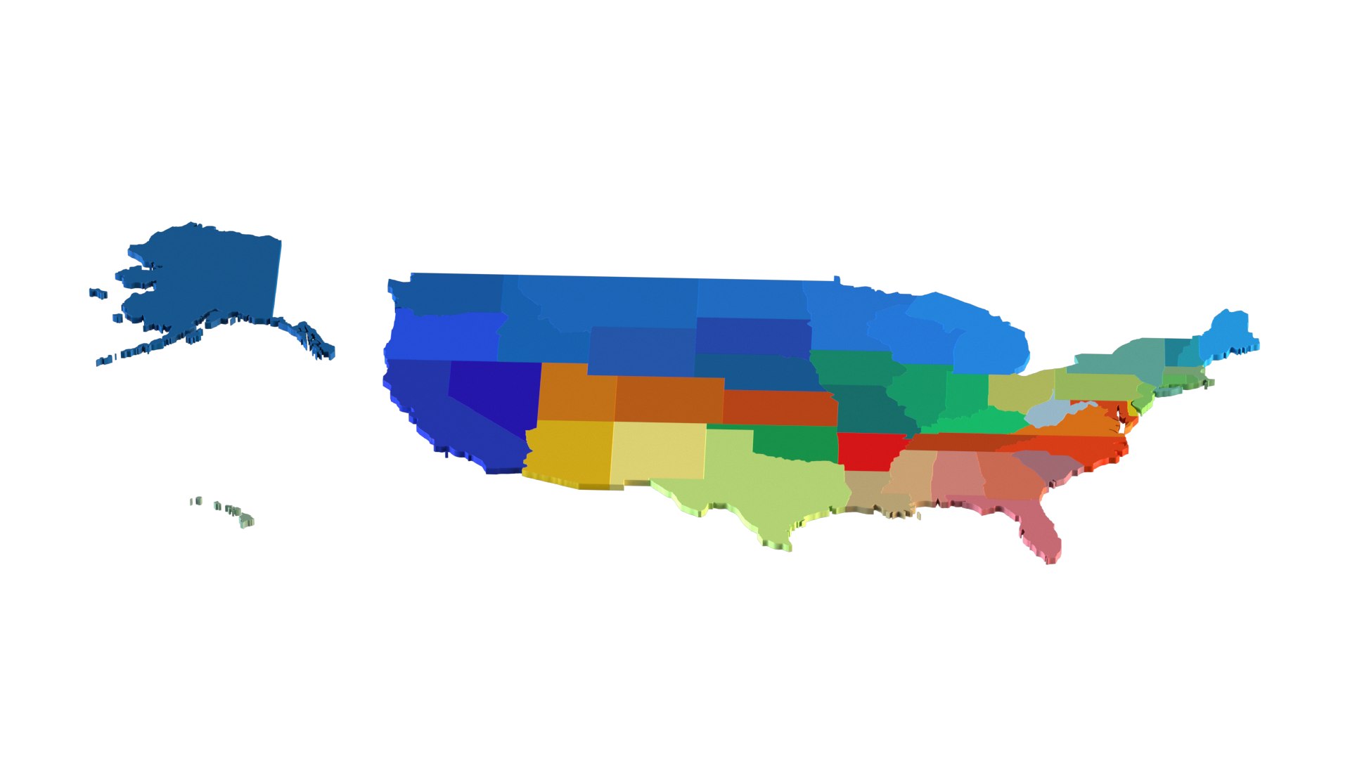 Usa States Model - TurboSquid 1725578