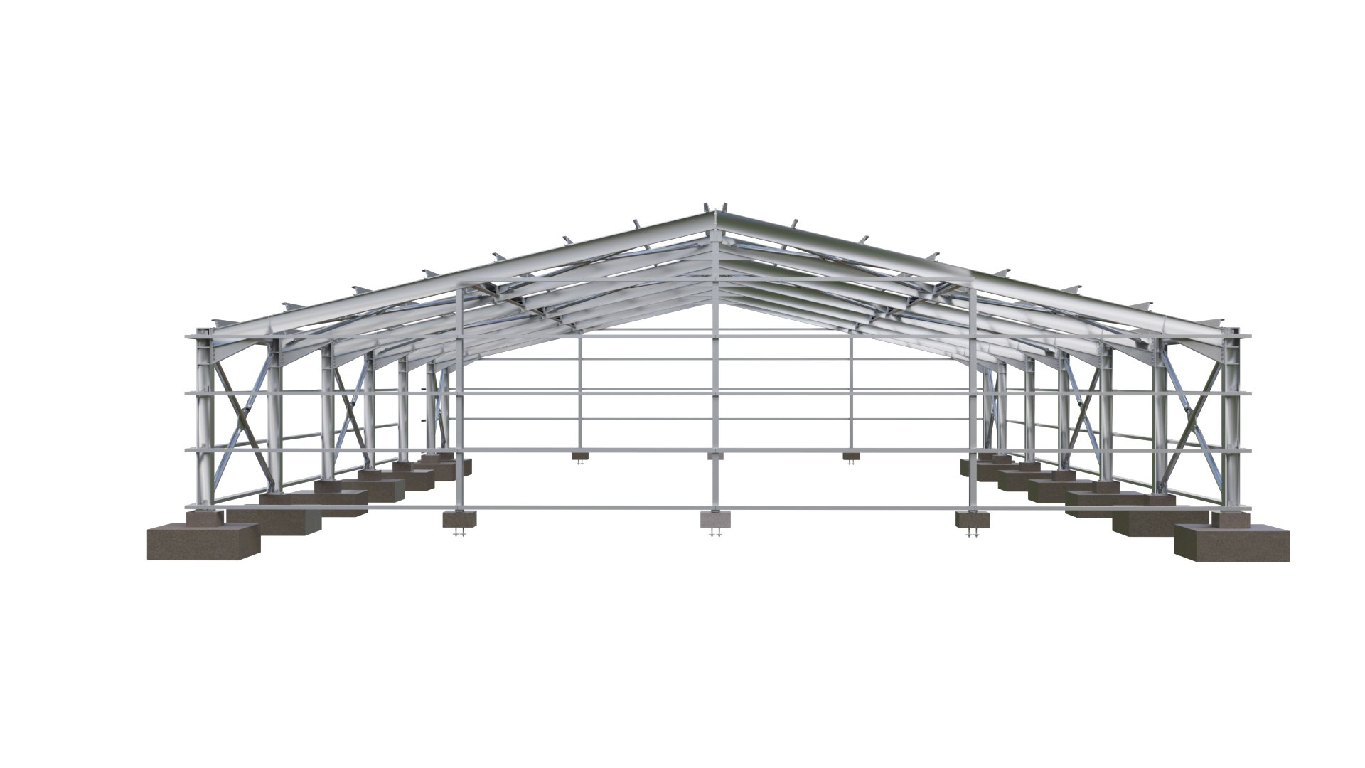 3D Steel Structure Building M2 Model - TurboSquid 2144821