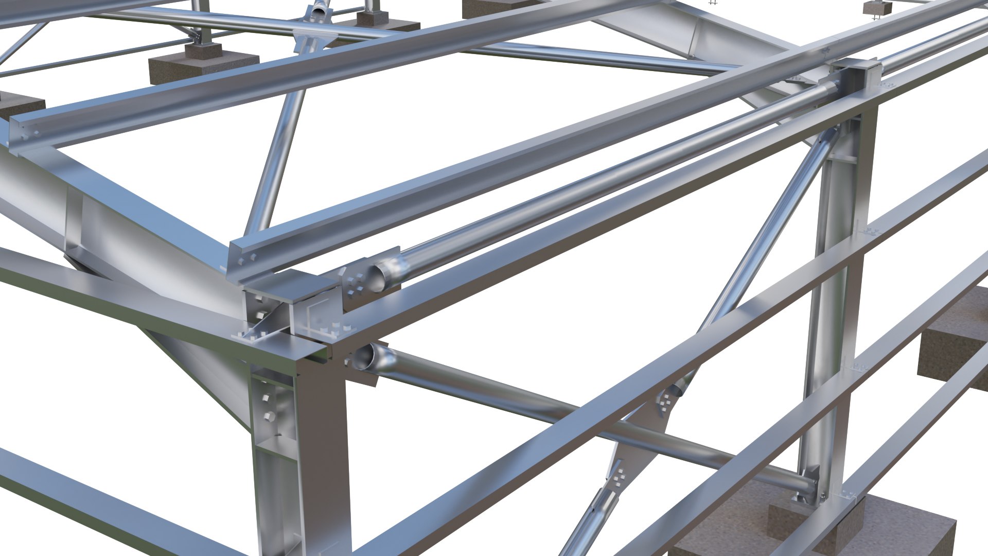 3D Steel Structure Building M2 Model - TurboSquid 2144821
