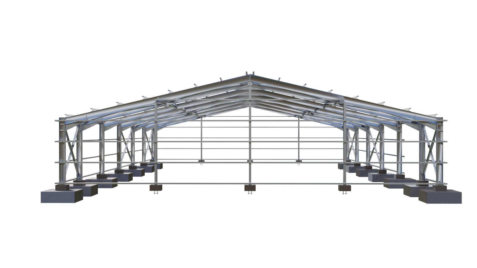 3D Steel Structure Building M2 Model - TurboSquid 2144821