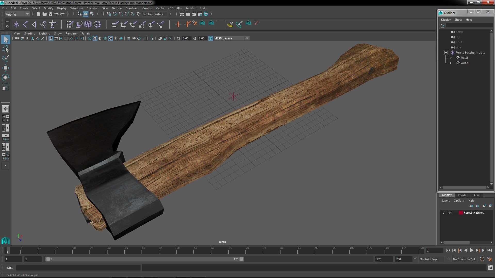 Forest Hatchet 3D Model - TurboSquid 2151391