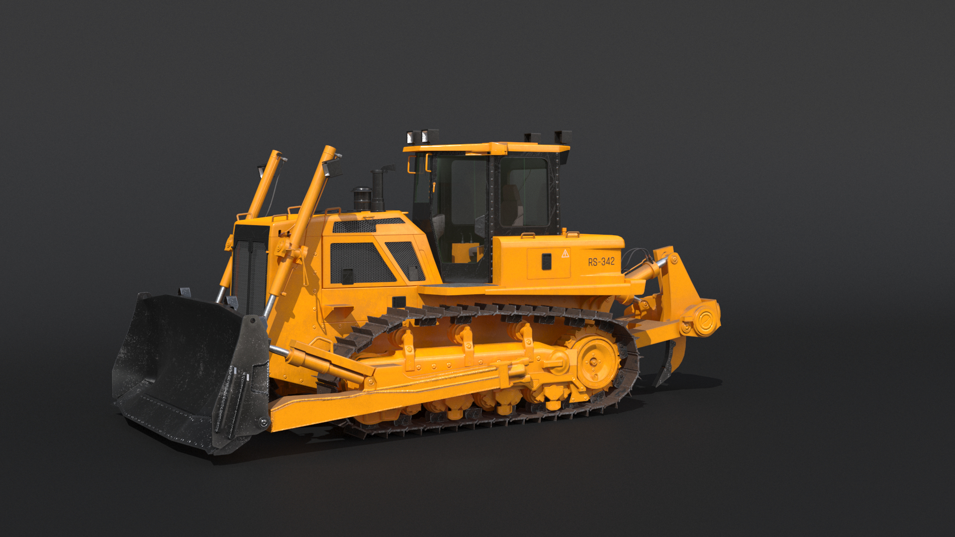Generic Modern Bulldozer PBR 3D Model - TurboSquid 2010414