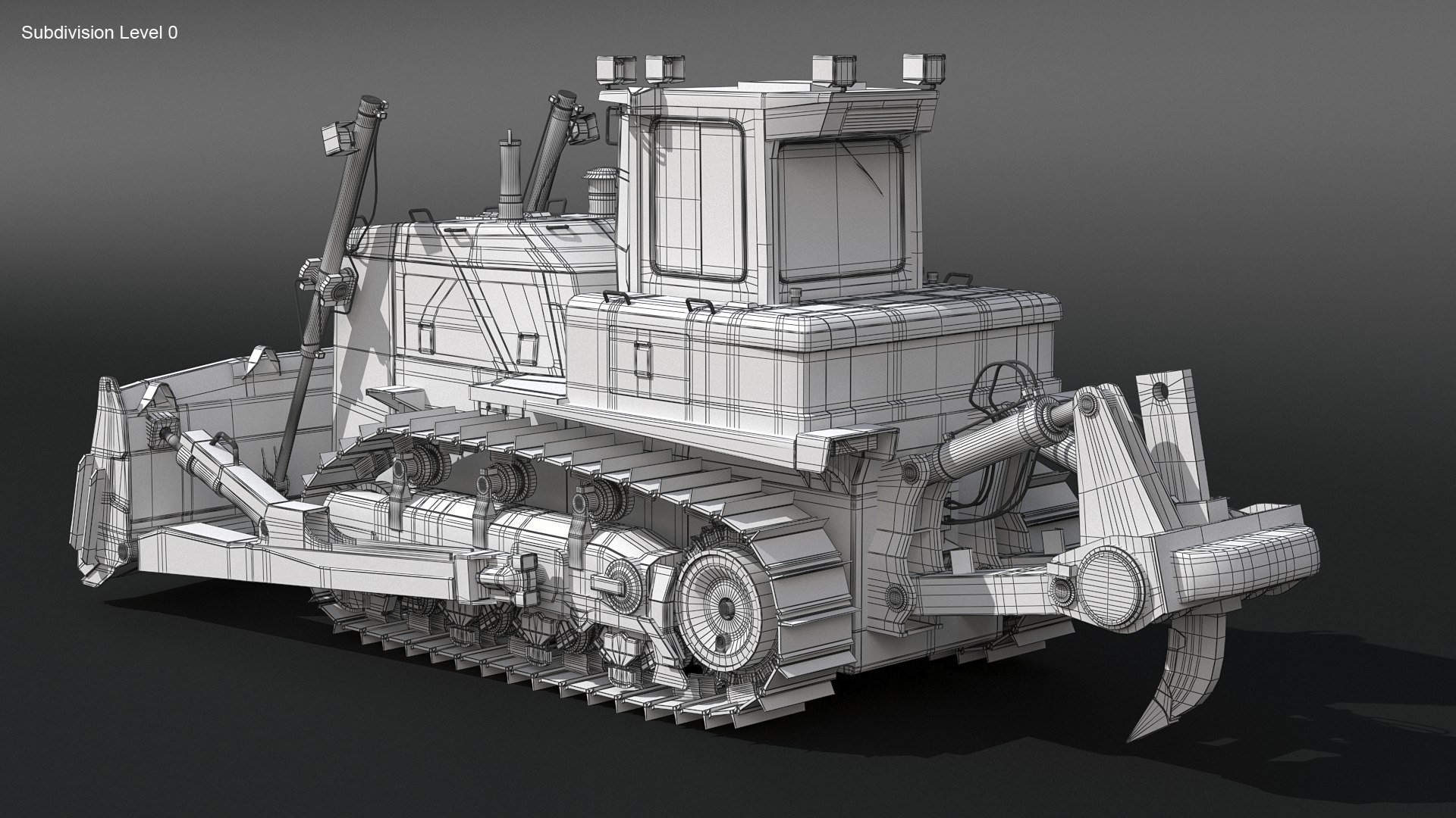 Generic Modern Bulldozer PBR 3D Model - TurboSquid 2010414