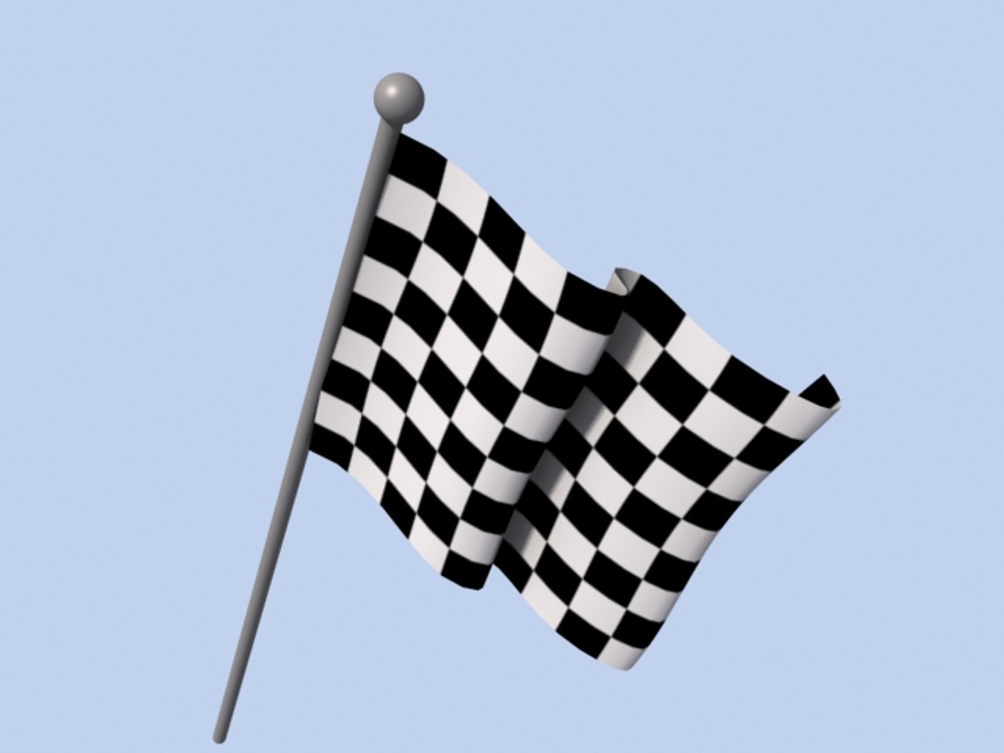 Checker Race Flag 3d Model