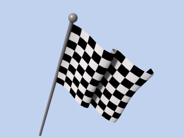 checker race flag 3d model