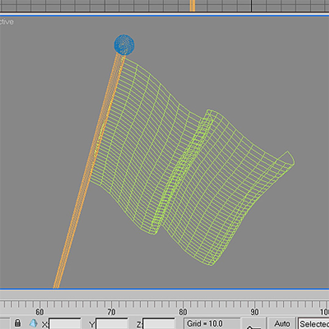 Checker Race Flag 3d Model