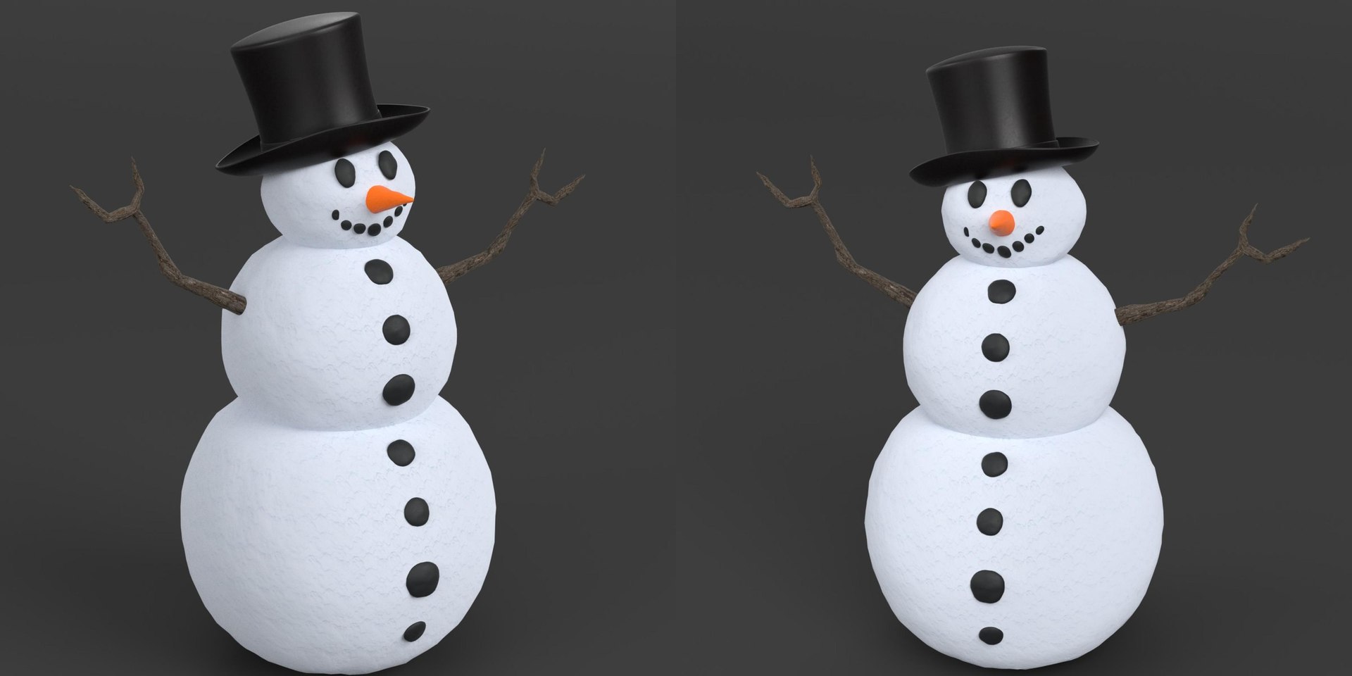 3D snowman ready - TurboSquid 1473902