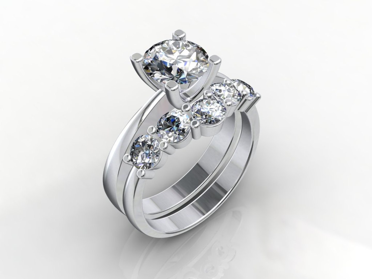 3D Set Ring Cad Design - TurboSquid 1650454