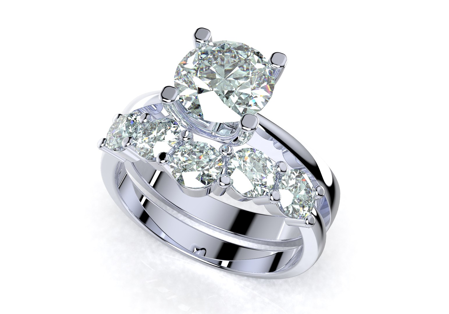 3D Set Ring Cad Design - TurboSquid 1650454