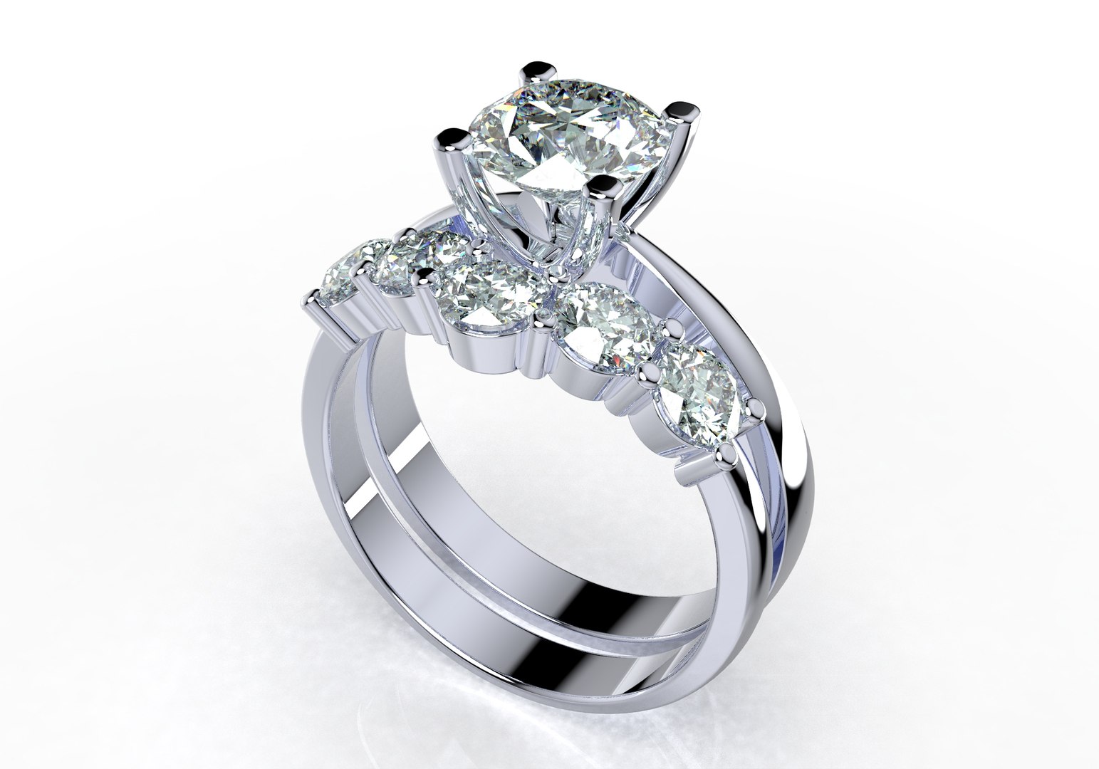 3D Set Ring Cad Design - TurboSquid 1650454