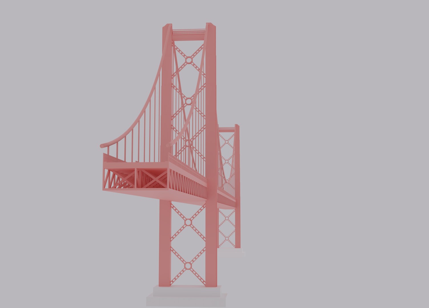 3D Cartoon Hanging Bridge - TurboSquid 1656767