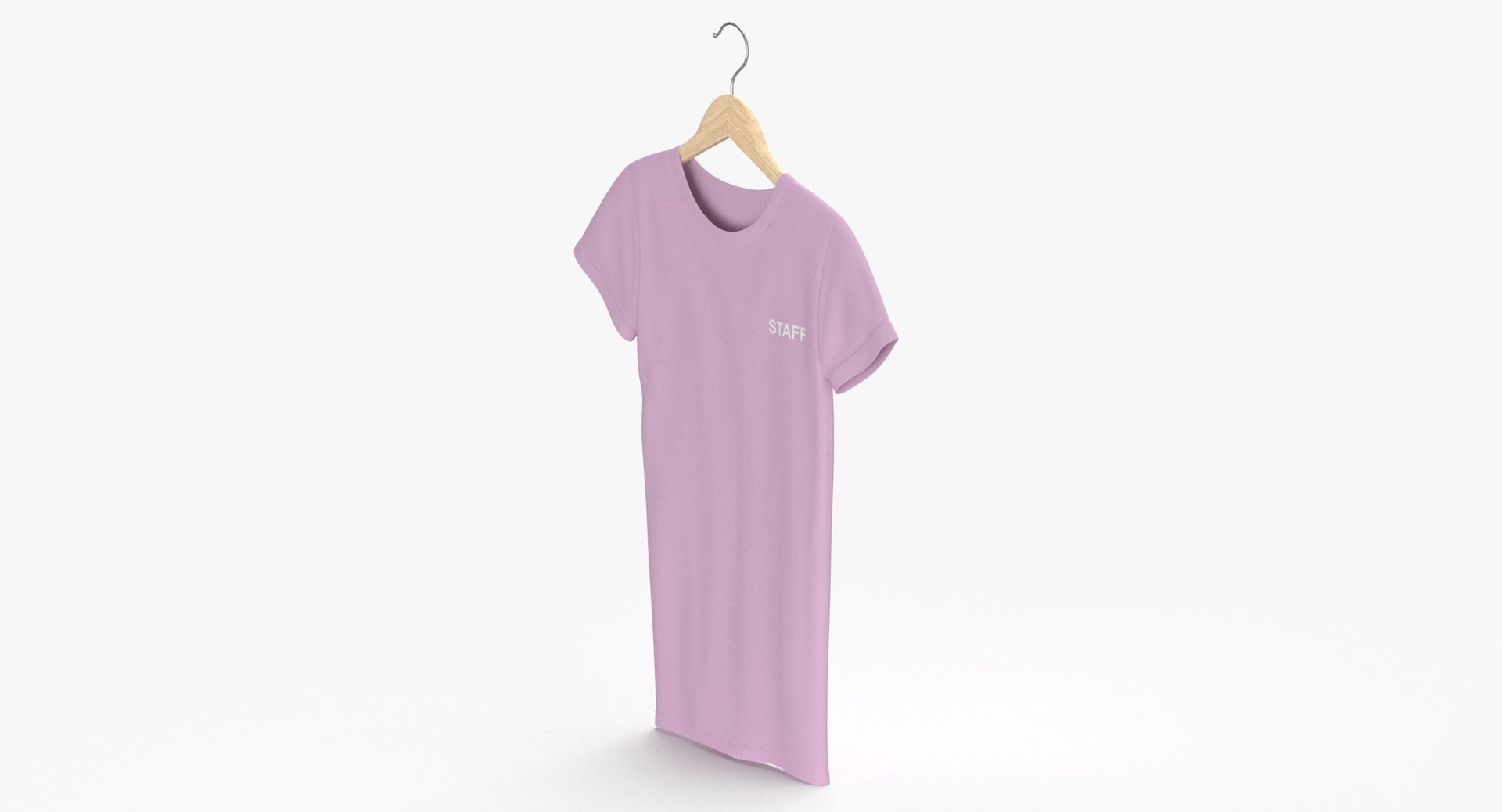 Female Crew Neck Hanging Pink Staff 01 3D Model - TurboSquid 1749003