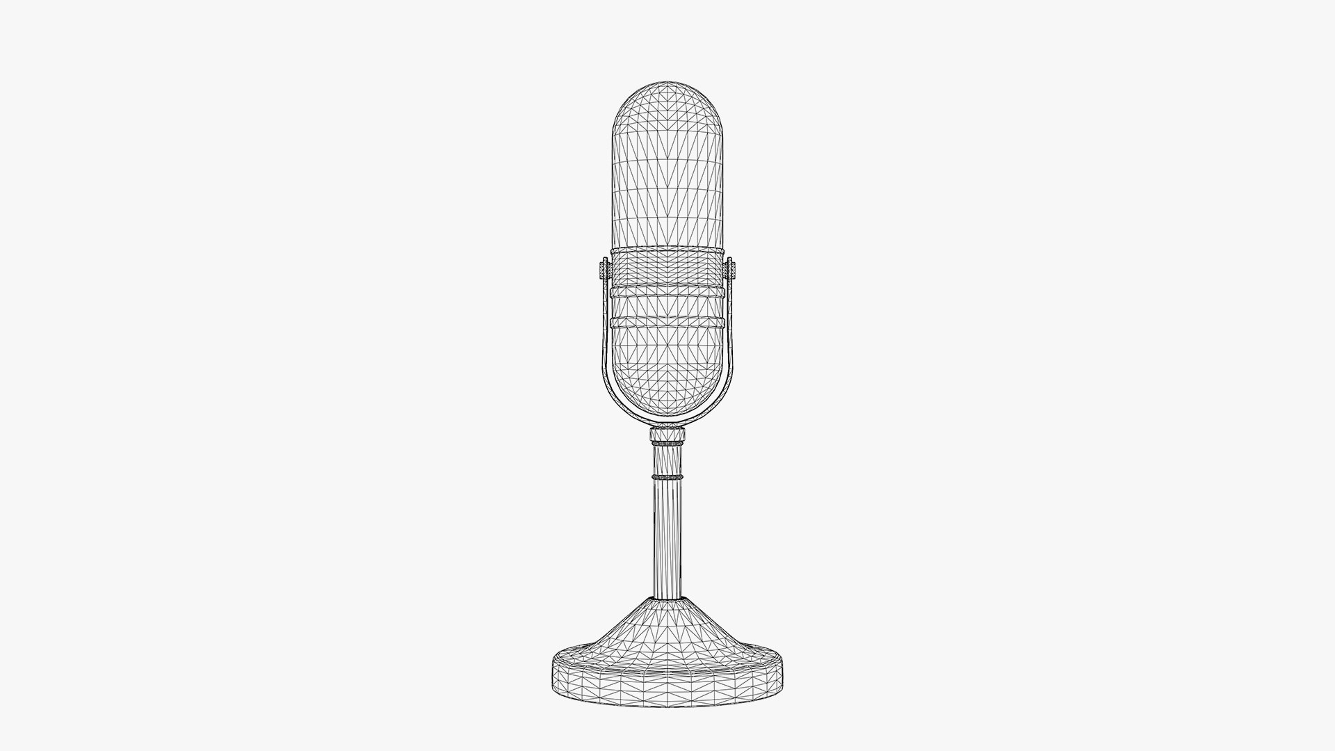 3D Model Vintage Microphone - TurboSquid 2293792