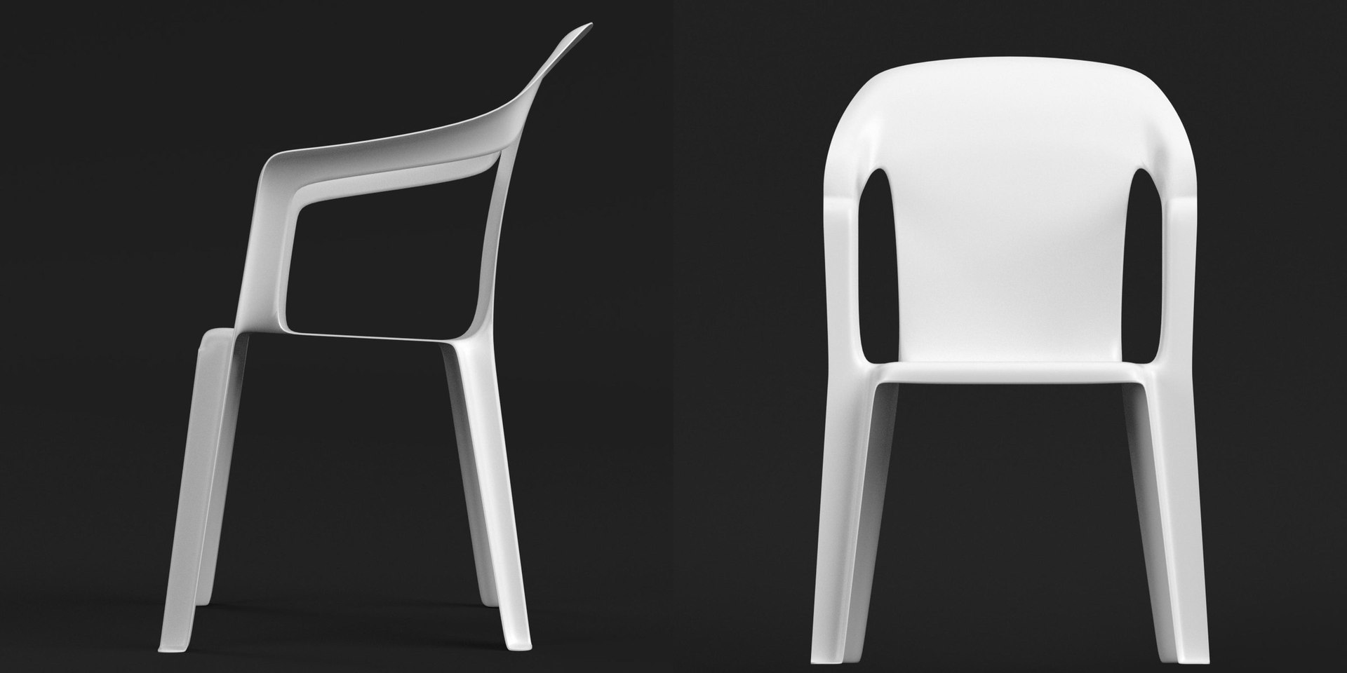3D Plastic Chair 1 Model - TurboSquid 1888418