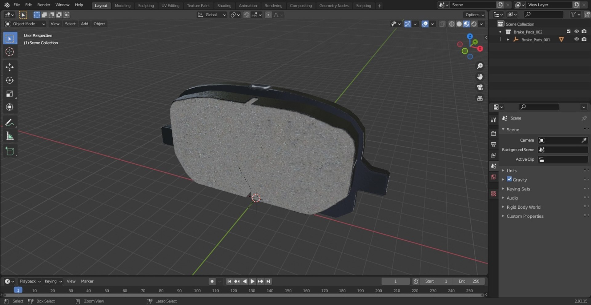 3D Model Brake Pads - TurboSquid 2045817
