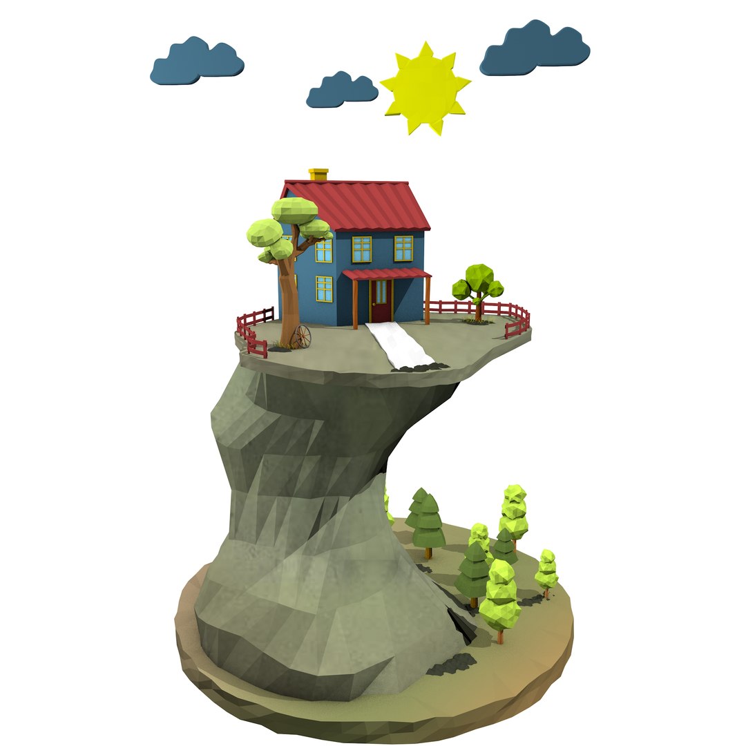 Cartoon Landscape 3d 3ds