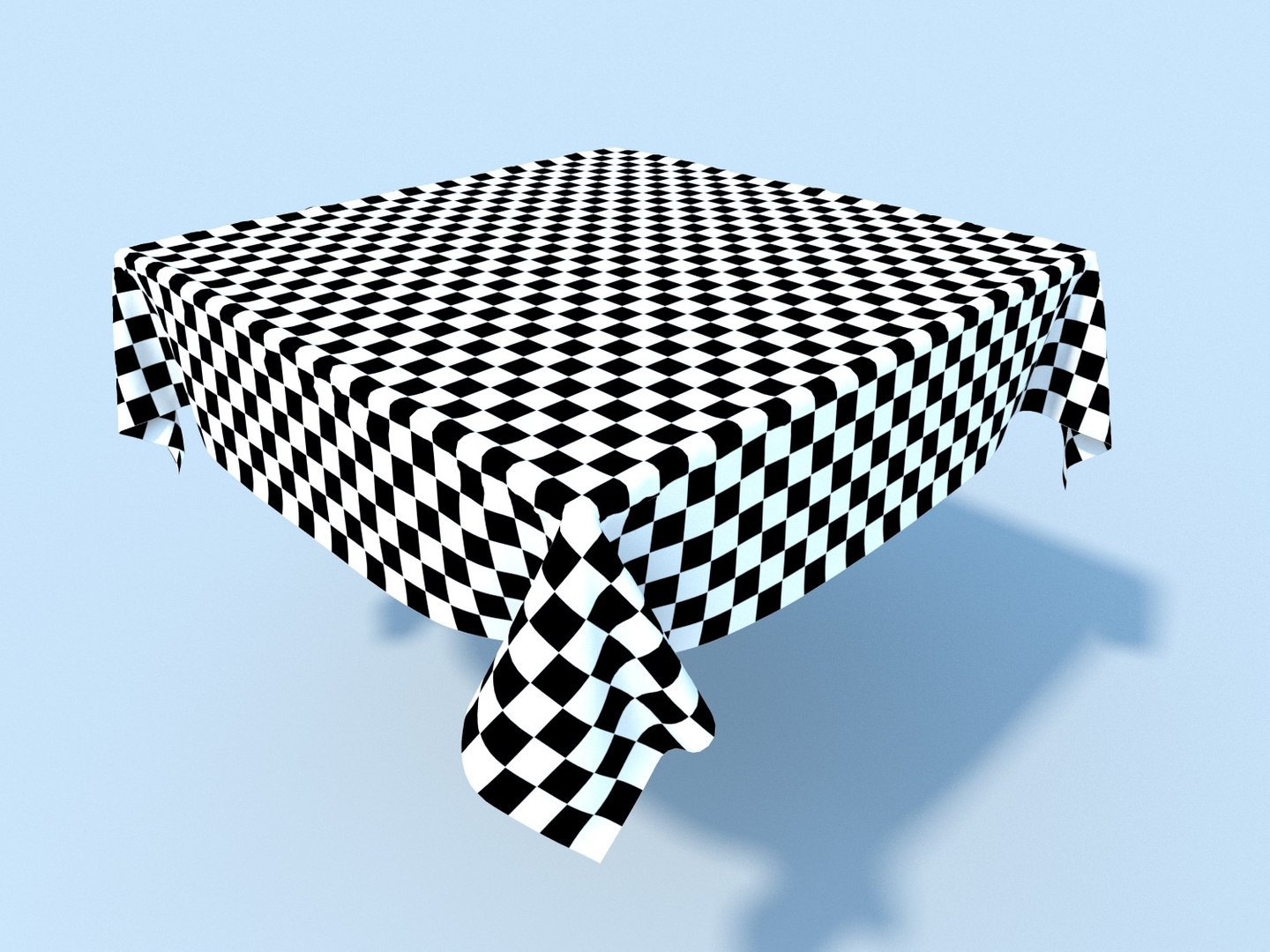 Table Cloth Tablecloth 3d Model