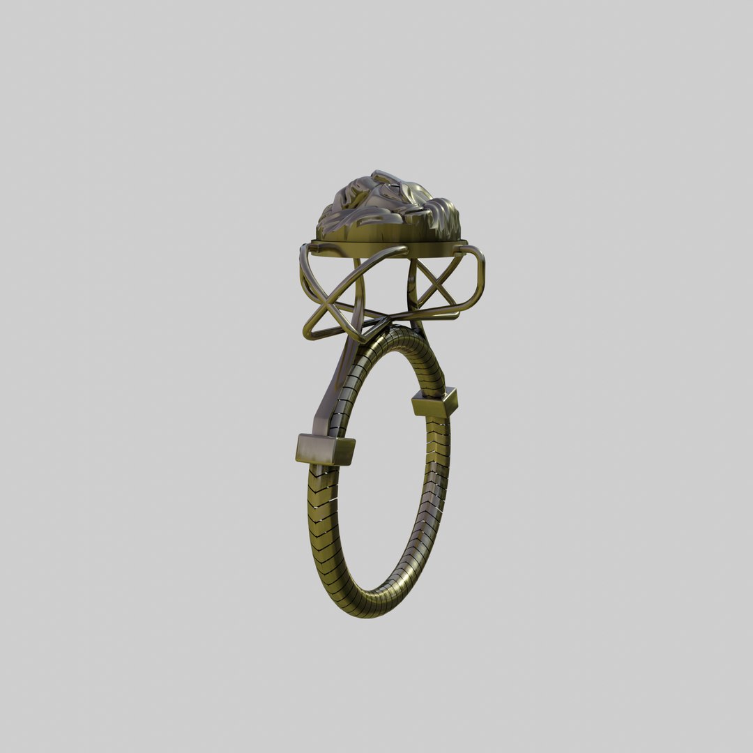 Lion Head Mechanical Ring 3D Model - TurboSquid 2352904