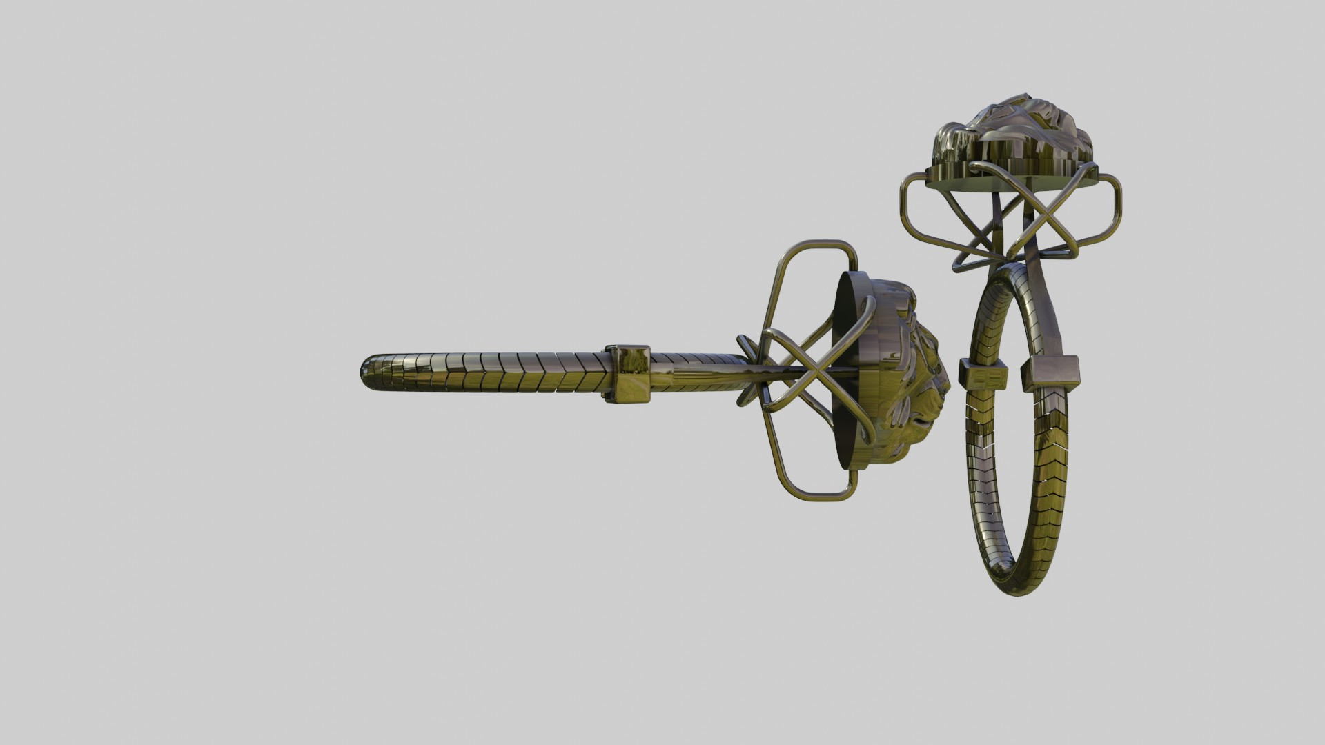 Lion Head Mechanical Ring 3D Model - TurboSquid 2352904