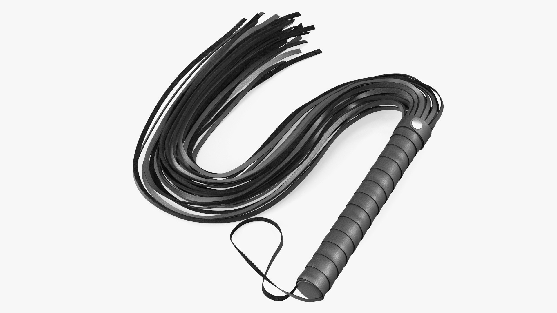 modelo 3d Short Whip Folded Black - TurboSquid 2029507