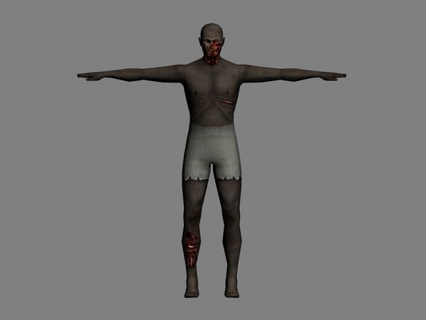3d male undead zombie character fantasy
